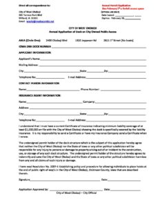 Public Dock Access Permit - City of West Okoboji
